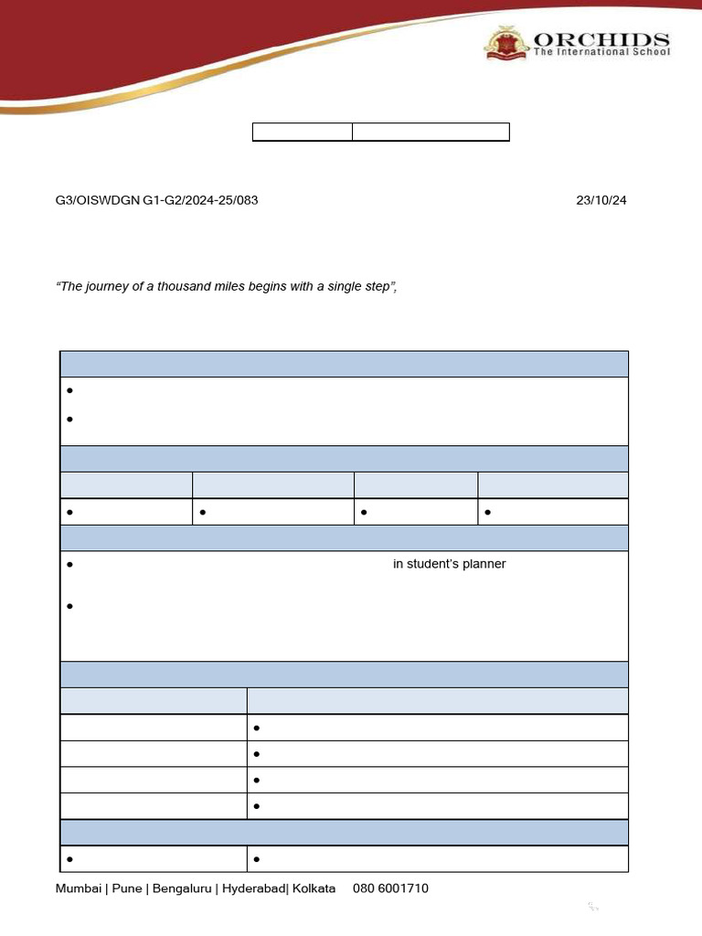 Grade 1 & 2 Field Trip Details | PDF | Cognition