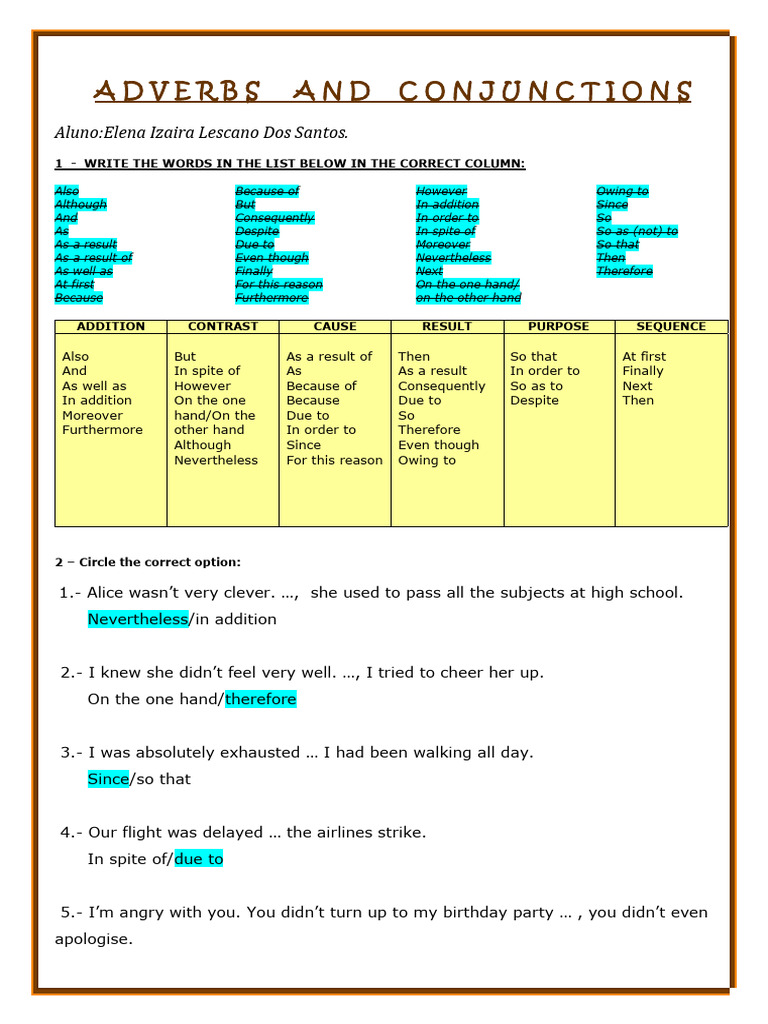 ING-ATVD-Connectors Adverbs and Conjunctions | PDF ING-ATVD-Connectors Adverbs and Conjunctions | PDF