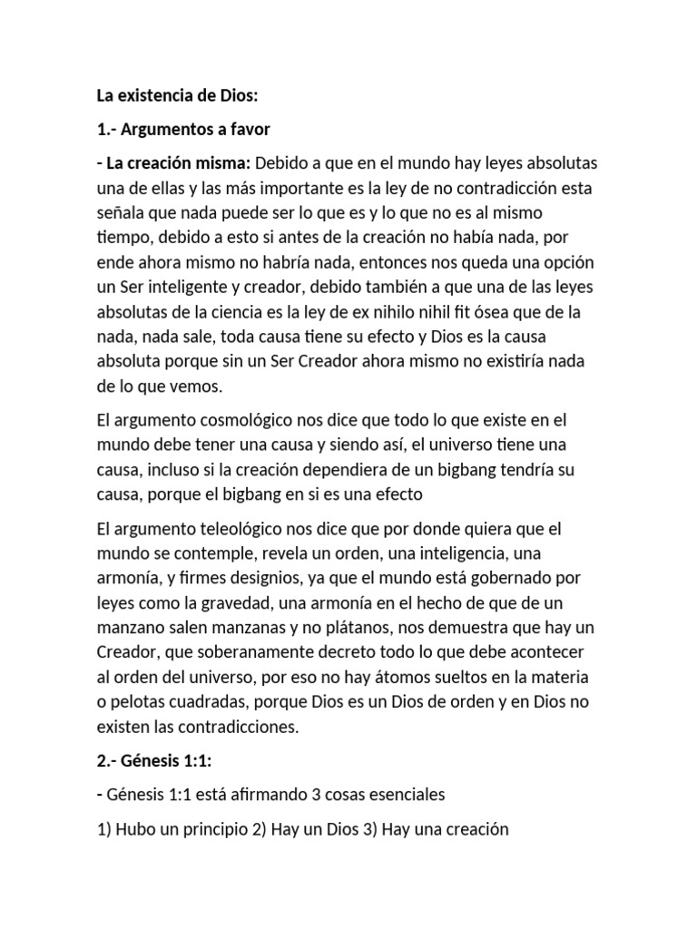 La existencia de Dios | PDF | Deidad creadora | Dios
