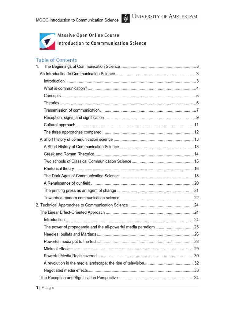 UVA_Intro to Comm Science | PDF | Communication | Theory
