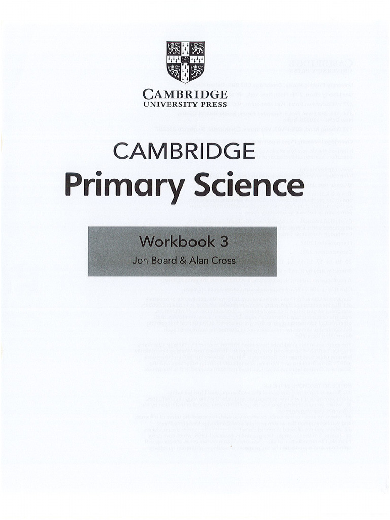 Primary Science Work Book 3 | PDF