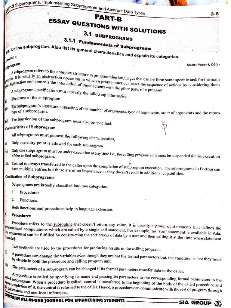 Principles of Programming Language Unit | PDF