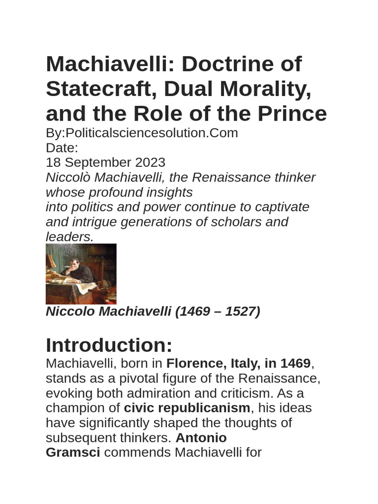 Western political philosphers | PDF | Niccolò Machiavelli | Thomas Hobbes