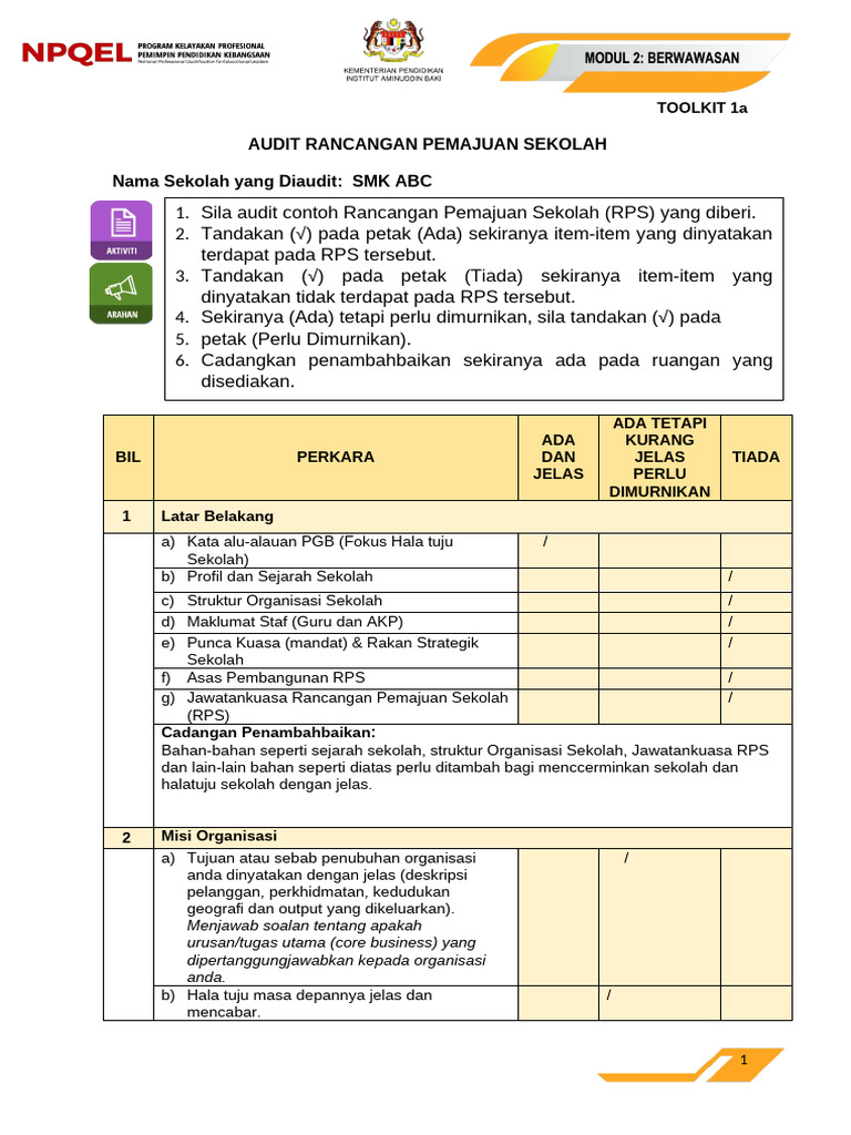 Toolkit 1a SMK ABC | PDF