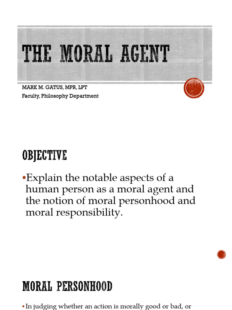 The Moral Agent | PDF | Morality | Rights