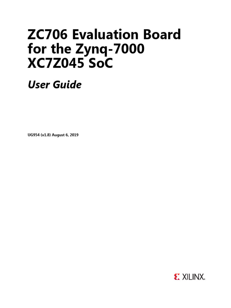 ZC706 Evaluation Board User Guide | PDF | Usb | Legal Liability