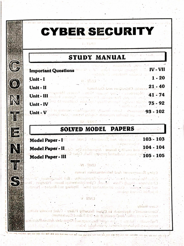 Cybersecurity Material | PDF