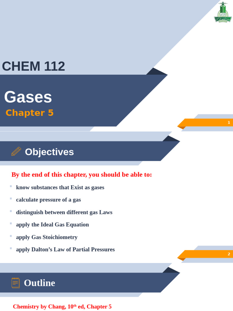 CHEM 112 - CH 5 - 1st 2023 | PDF | Gases | Stoichiometry