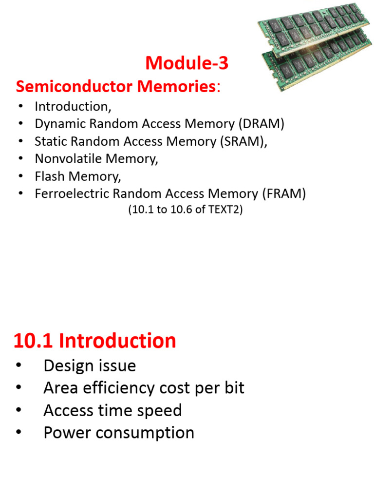 VLSI&Testing MODULE3 ALTER | PDF | Dynamic Random Access Memory | Cmos