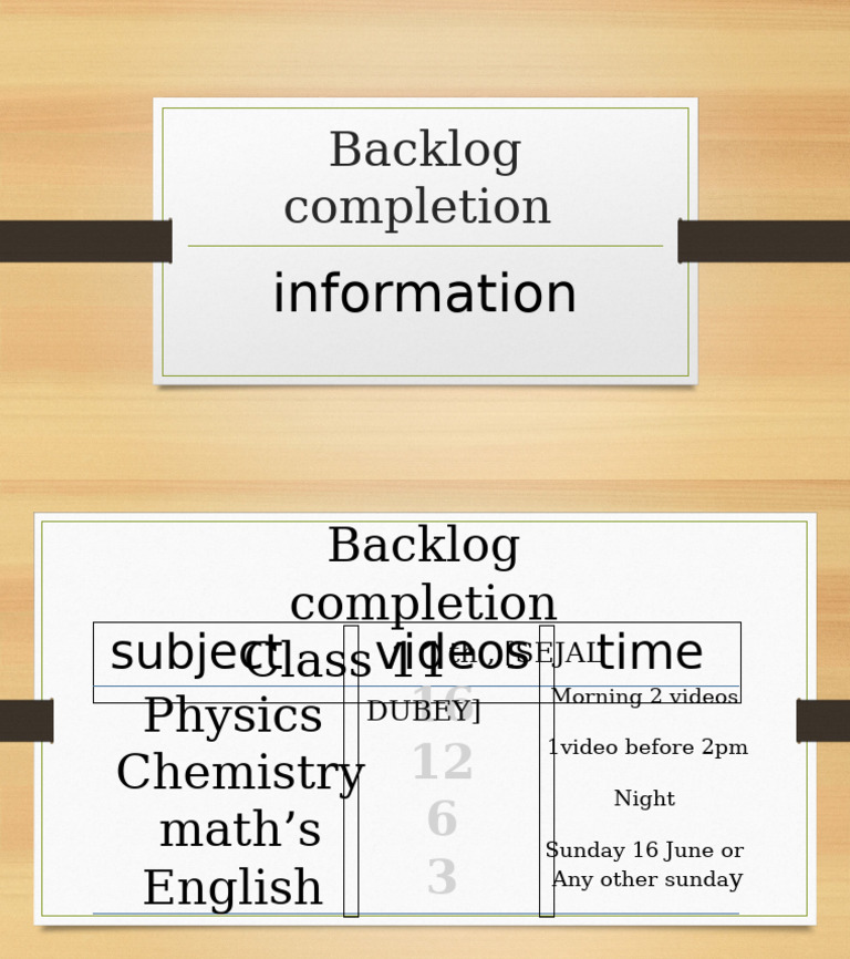 Backlog Completion | PDF