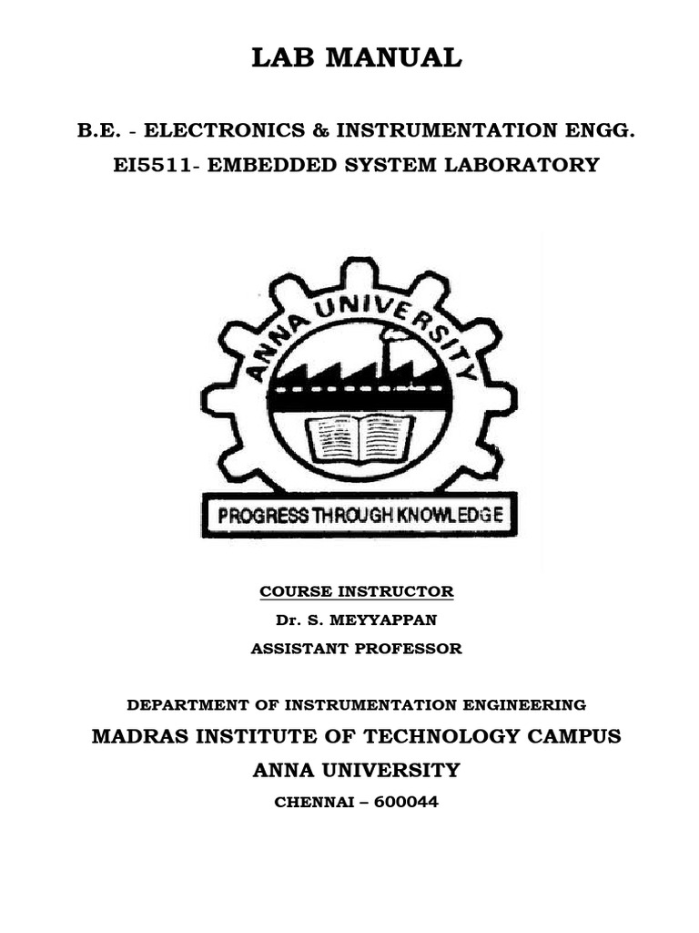 2024-2025_ESD Lab Manual | PDF | Microcontroller | Embedded System