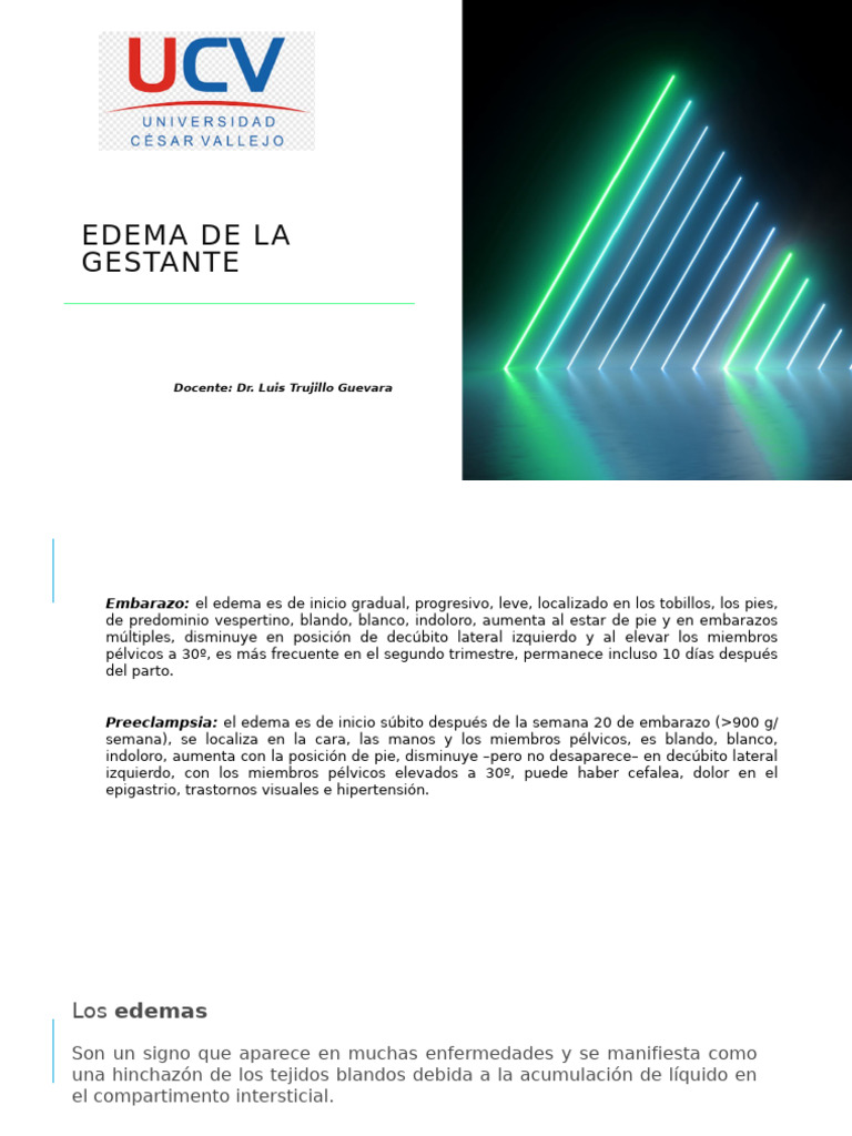 Edema de La Gestante-1 | PDF | Edema | El embarazo