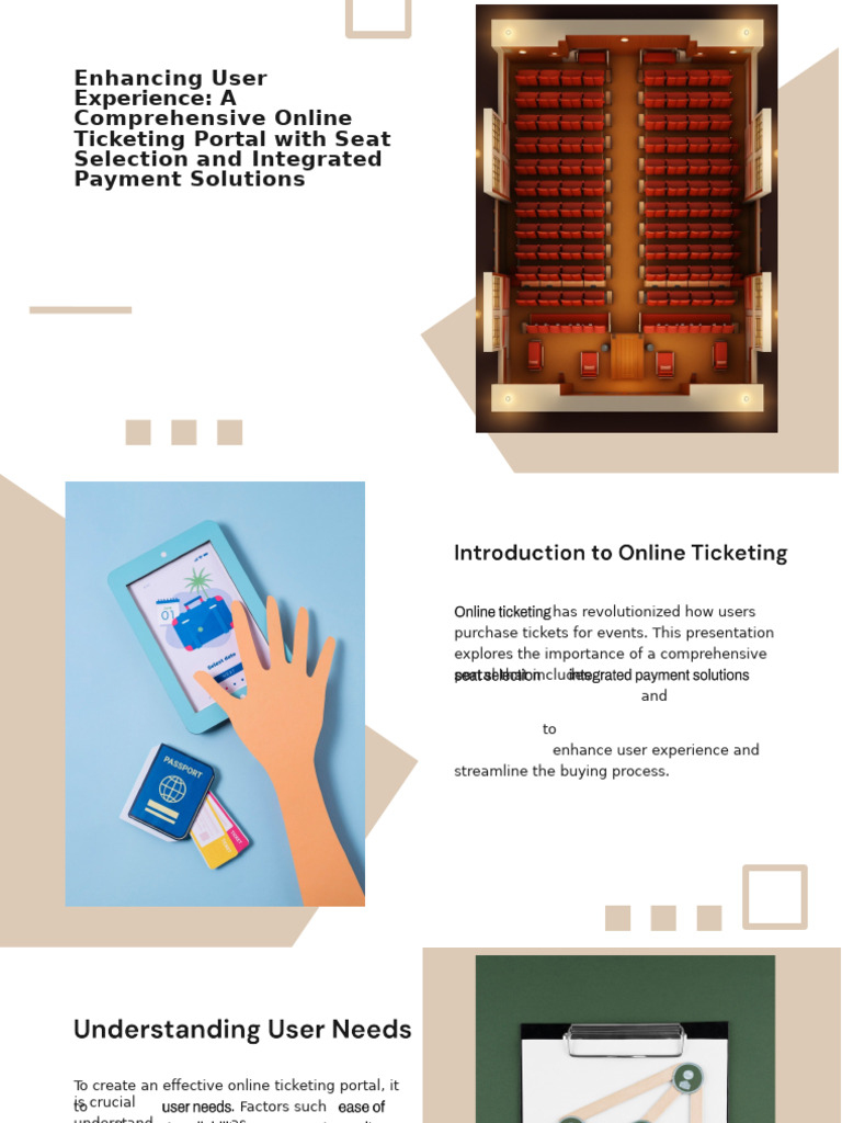 Slidesgo Enhancing User Experience a Comprehensive Online Ticketing Portal With Seat Selection ...