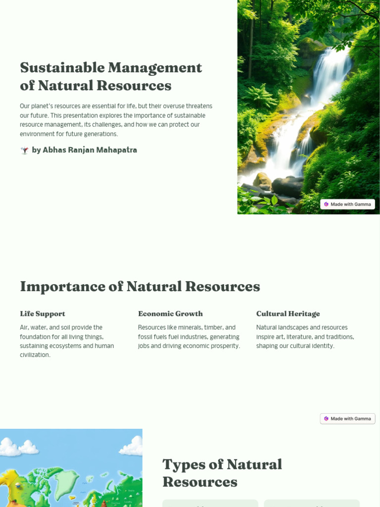 Sustainable Resource Management Guide | PDF | Sustainability | Ecosystem