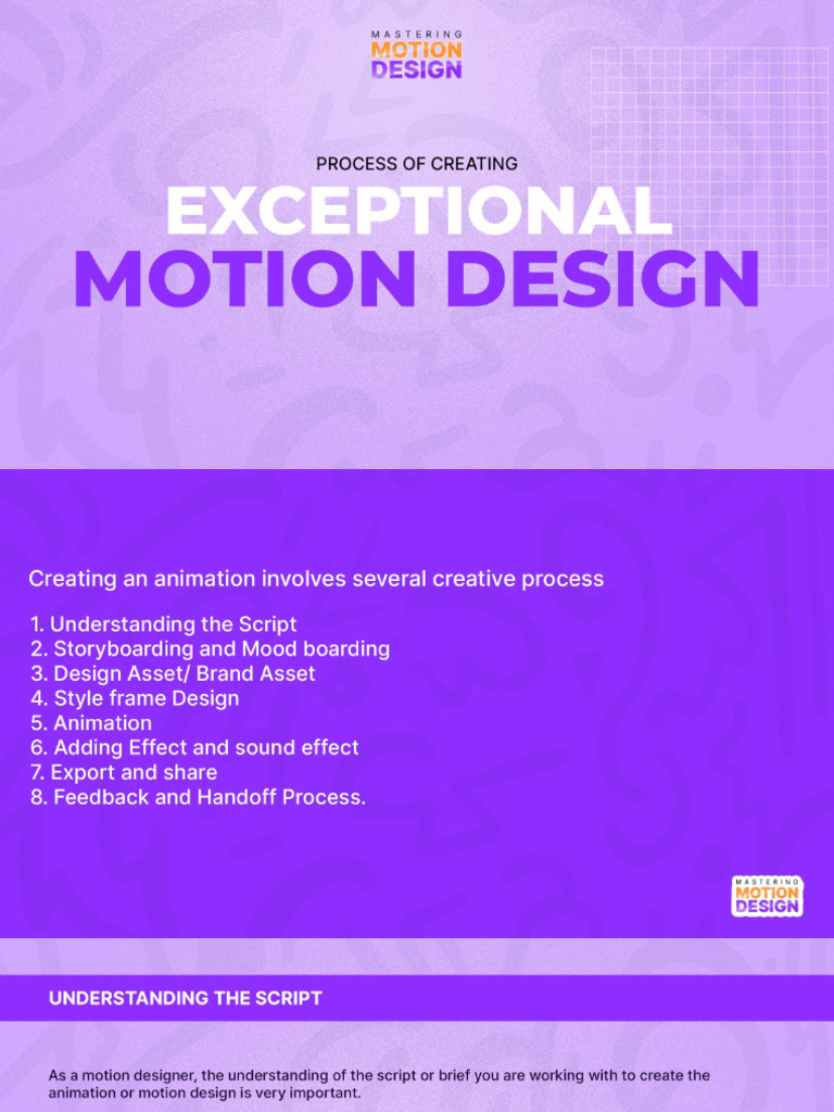 Process of Creating Exceptional Motion Design | PDF