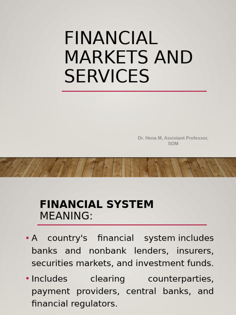 FMS Module 1 | PDF | Financial Markets | Financial Risk