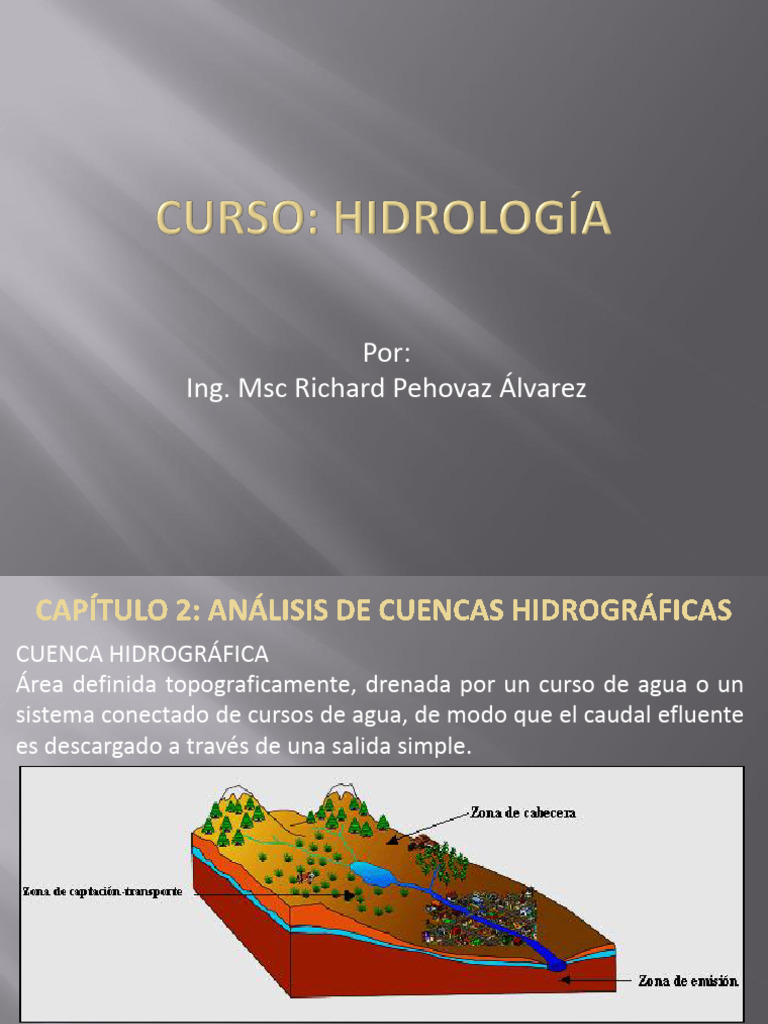 Capitulo 2a Hidrologia Prof Pehovaz-V1 | PDF | Cuenca de drenaje | Agua subterránea