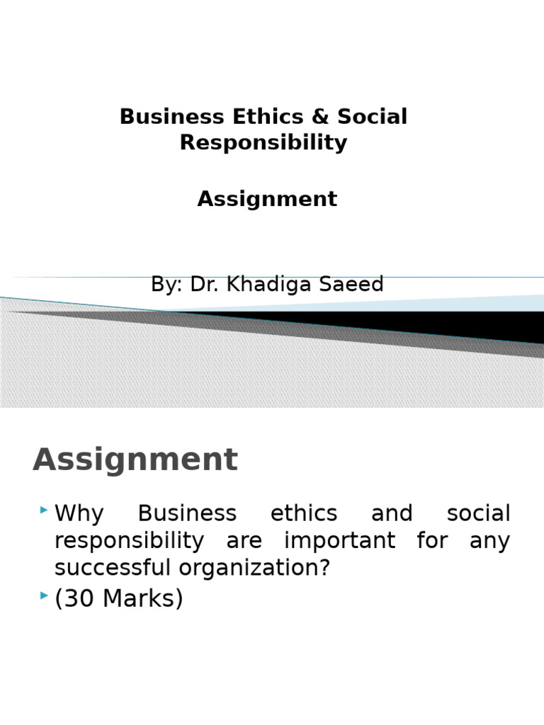 Business Ethics Assignment | PDF