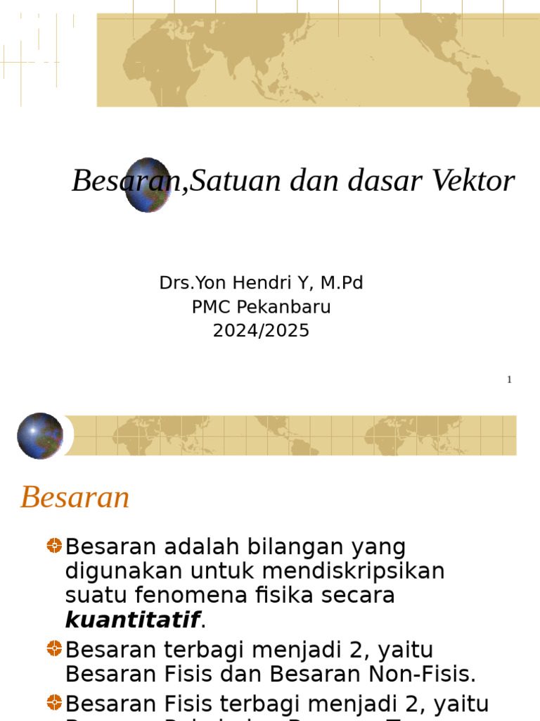 Satuan Besaran Fisika Vektor | PDF