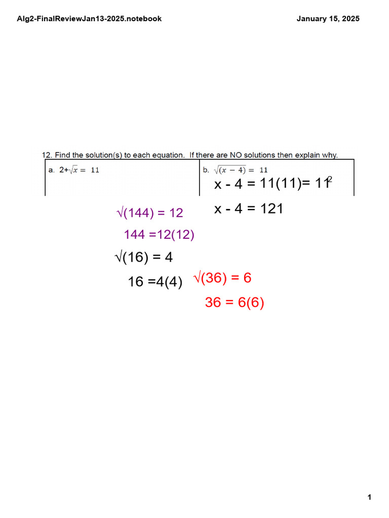 Alg 2 Review | PDF