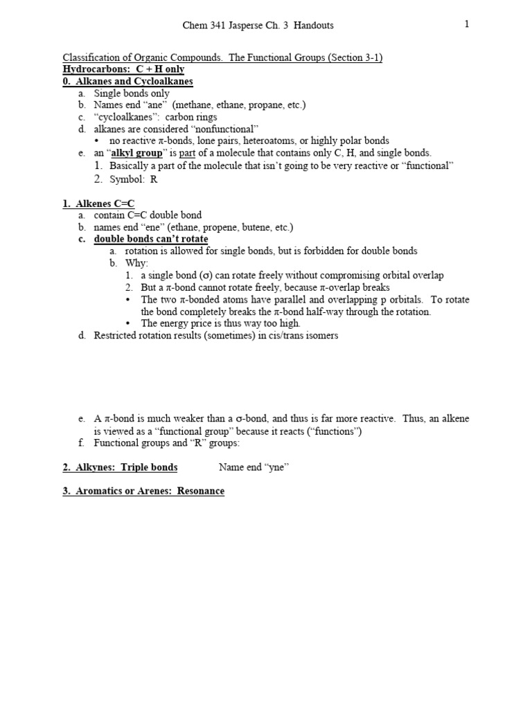 REVIEW GUIDE Handouts Chem 1 | PDF | Alkene | Isomer