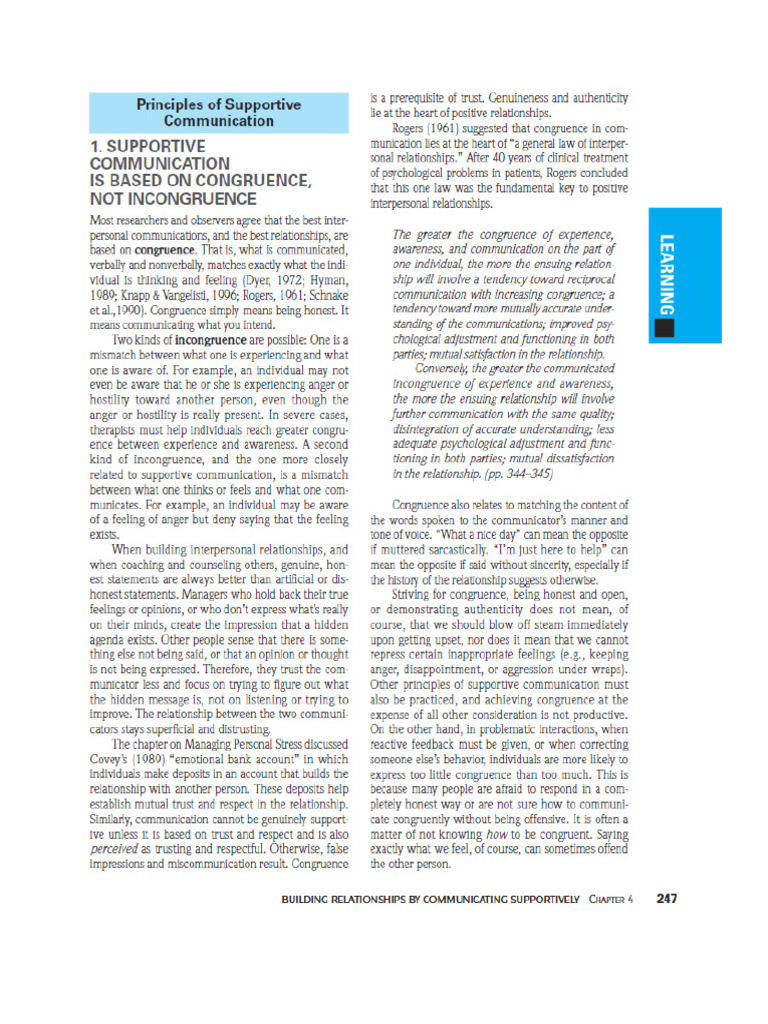 'Principles of Supportive Communication' | PDF