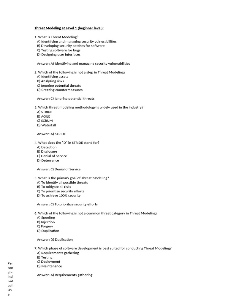 Beginner's Guide to Threat Modeling | PDF | Security | Computer Security