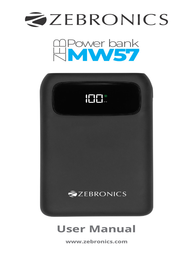 ZEB-MW57_UM | PDF | Battery Charger | Usb