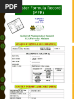 Understanding Master Formula Records | PDF | Packaging And Labeling