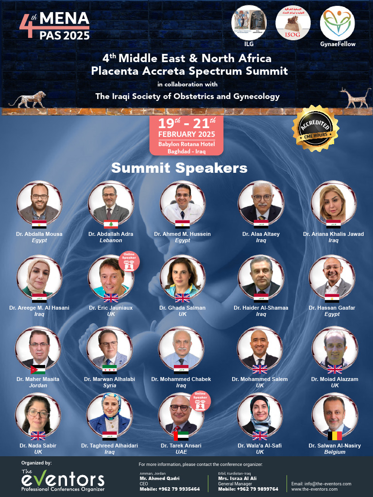 Speakers Poster - 4th MENA PAS 2025-1 | PDF | Iraq | Middle East