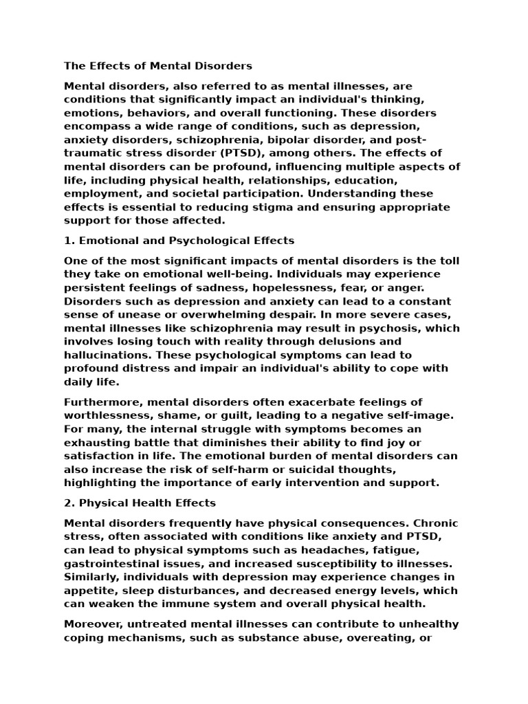 Mental disorder | PDF | Mental Disorder | Anxiety