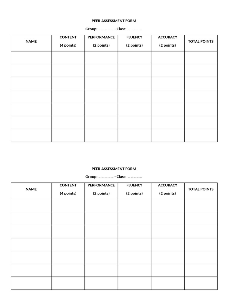 Assessment Forms | PDF