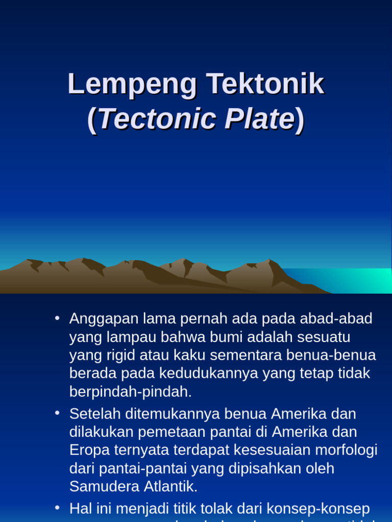 Teori dan Pergerakan Lempeng Tektonik | PDF