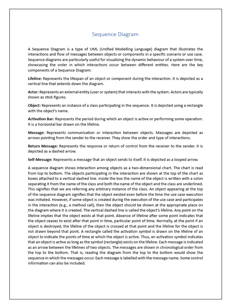 Sequence Diagram | PDF | Notation | Conceptual Model