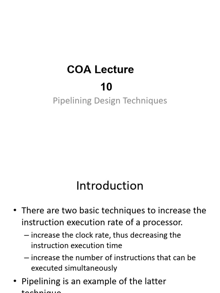 Pipelining Design Techniques Explained | PDF | Computer Architecture | Computer Engineering