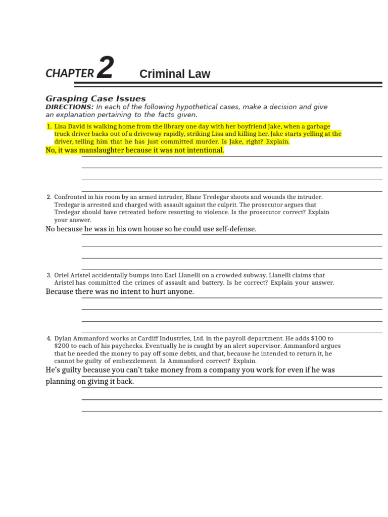 Case Study Chapt 2 | PDF | Crimes | Crime & Violence