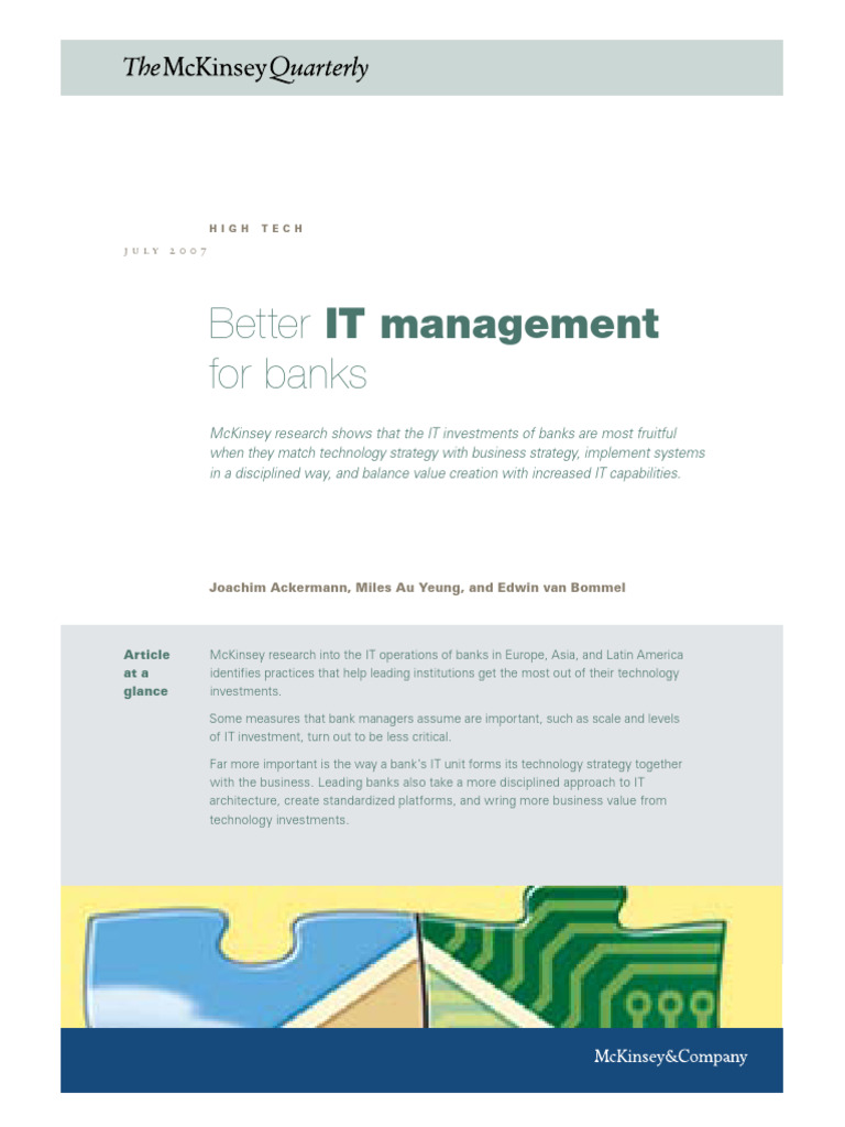 Optimizing IT Management in Banking | PDF | Outsourcing | Banks