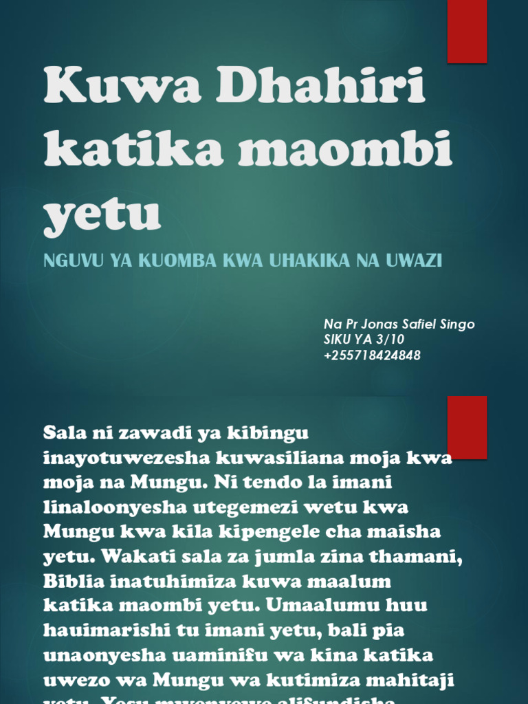 3. KUWA DHAHIRI 40 DAYS | PDF