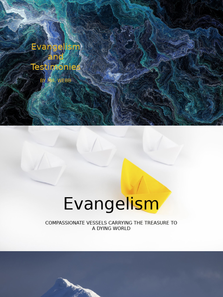 Evangelism and Testimonies | PDF