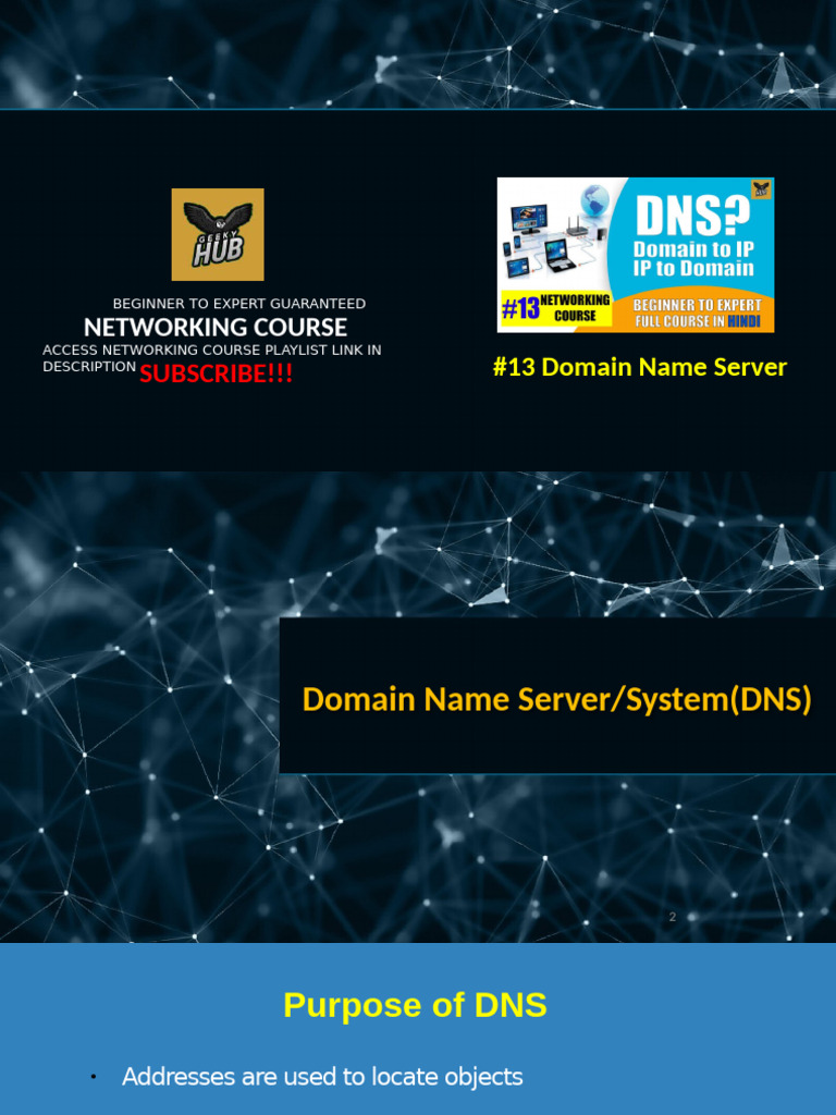 #13 DNS | PDF | Domain Name System | Domain Name