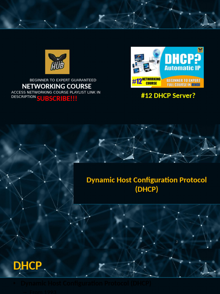 #12 DHCP | PDF | Ip Address | Computer Science