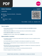 Distribución de Asientos en Trenes Iryo | PDF
