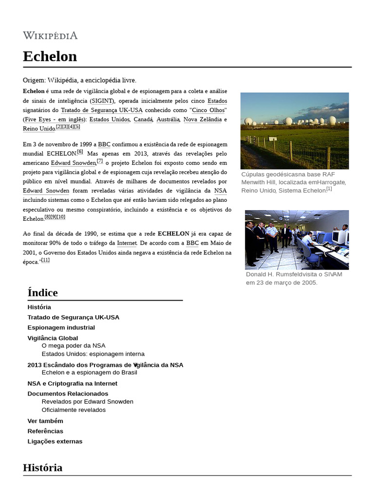 Echelon: Rede Global de Espionagem SIGINT | PDF | Agencia de Segurança ...