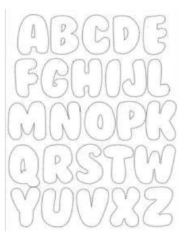 Abecedario Letras Burbujas para Imprimir | PDF