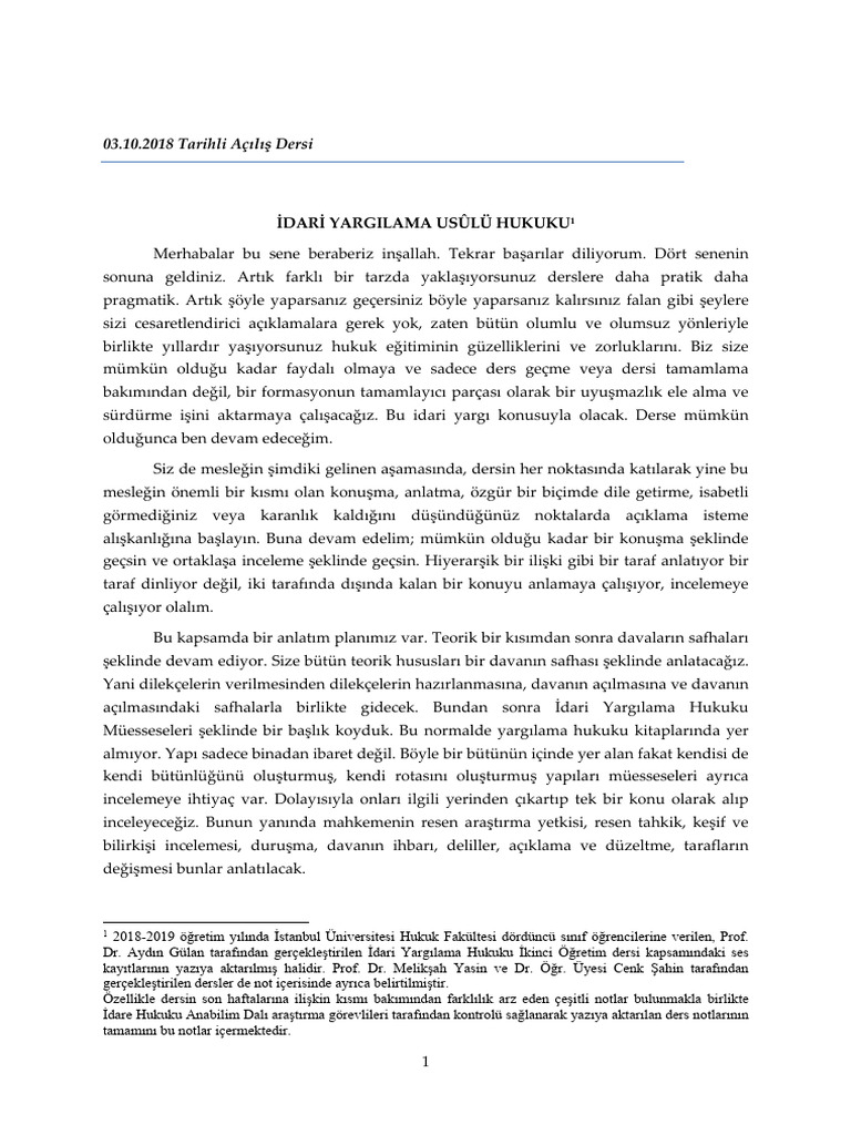 İühf İyuk Ders Notu | PDF