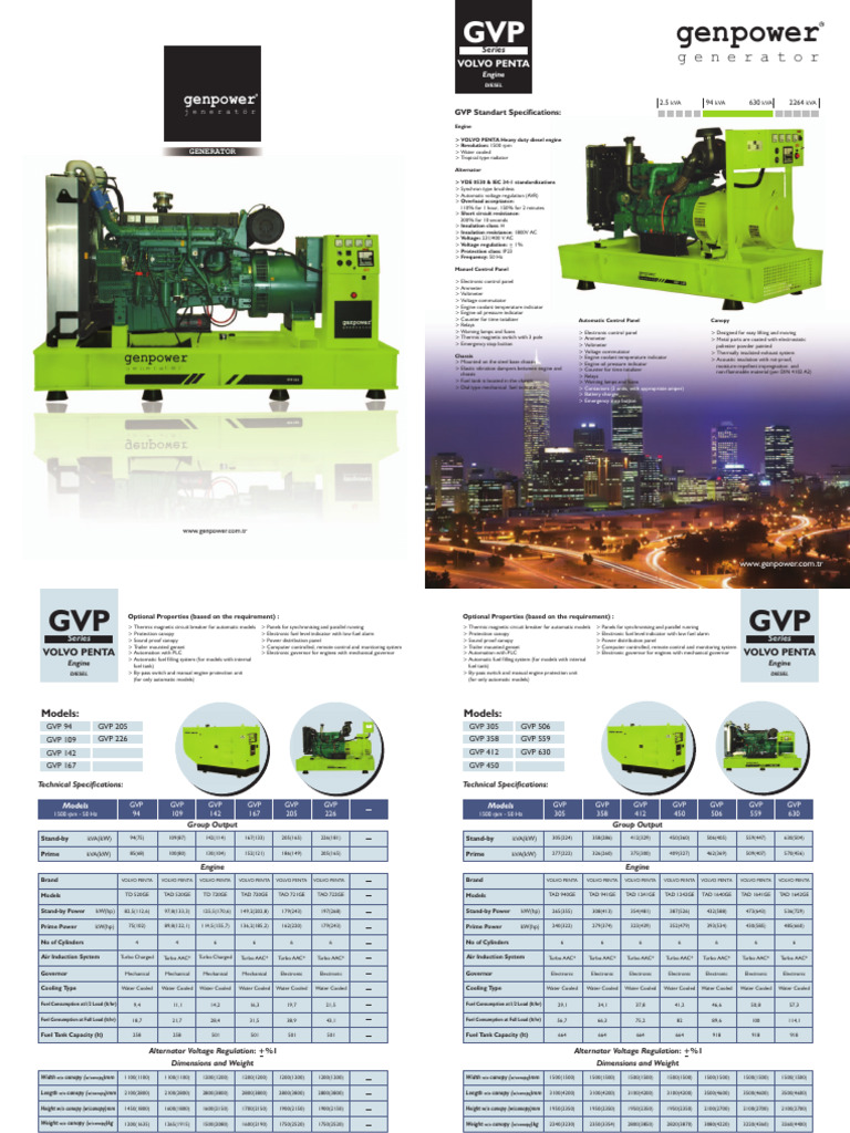 Genpower GVP Catalogue | PDF | Engines | Switch