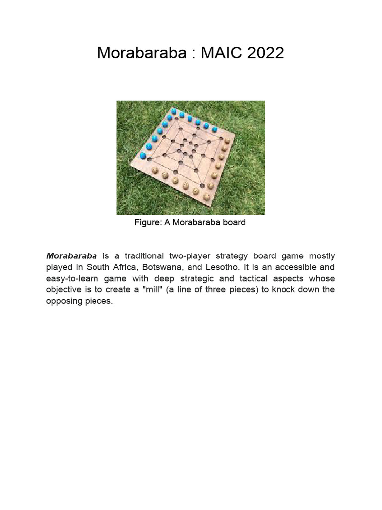 Morabaraba Game Rules and AI Guide | PDF | Boolean Data Type | Board Games