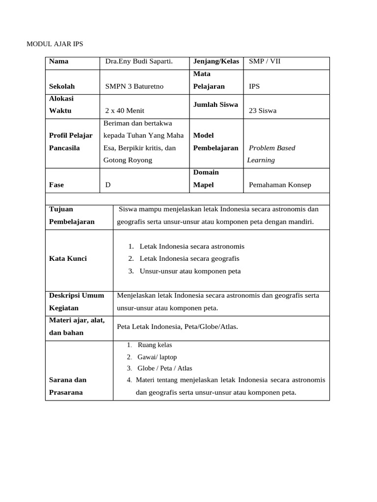 Bahan Ajar Ips1 Eny | PDF