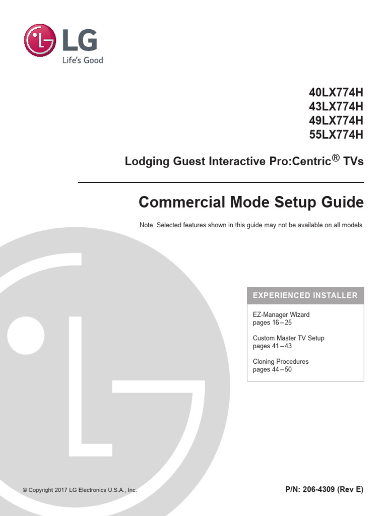 206-4309 LX774Hmm Mode Setup Rev E | PDF | Ac Power Plugs And Sockets ...