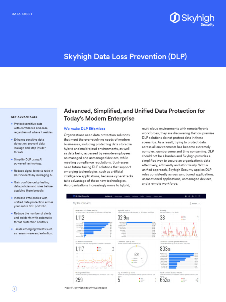 Data-Loss-Prevention Datasheet | PDF | Security | Computer Security